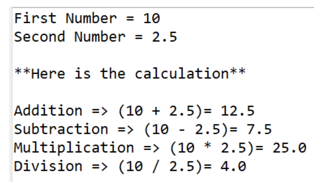 Solved write a java program.declare these variables in your | Chegg.com