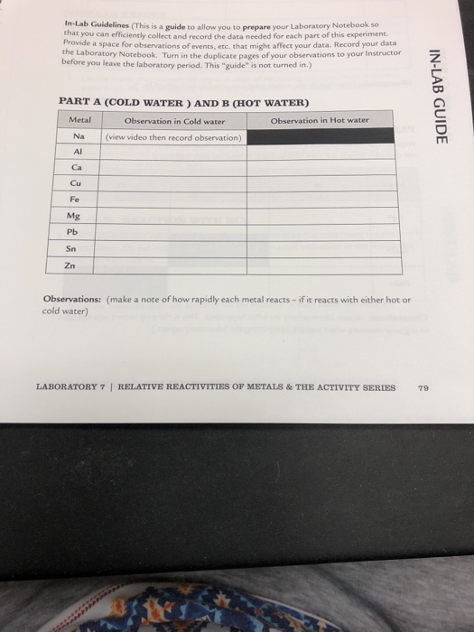 In-Lab Guidelines (This is a guide to allow you to | Chegg.com
