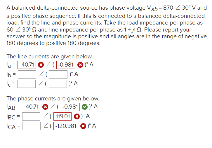 Solved A balanced delta-connected source has phase voltage | Chegg.com