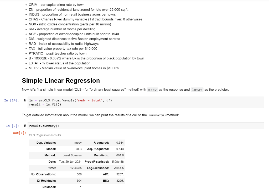 Solved Linear Regression (in Python!!) We'll now catch up to | Chegg.com