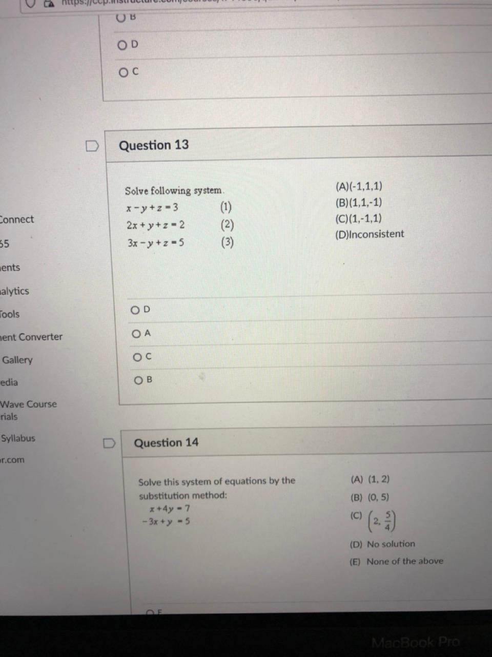 Solved B C Question 13 Wave Course rials Syllabus Question | Chegg.com