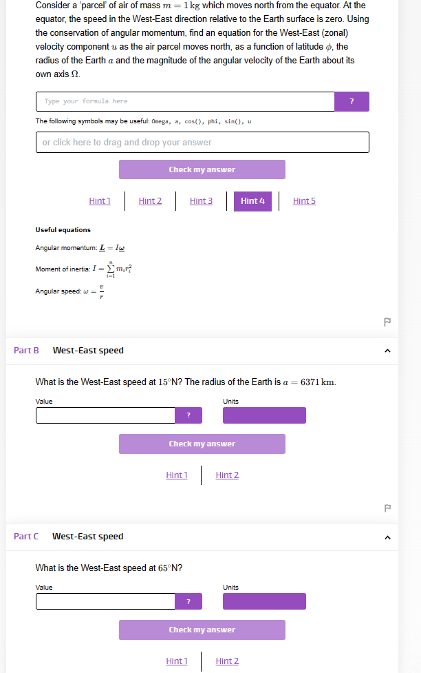 Consider a 'parcel' of air of mass m=1 kg which moves | Chegg.com