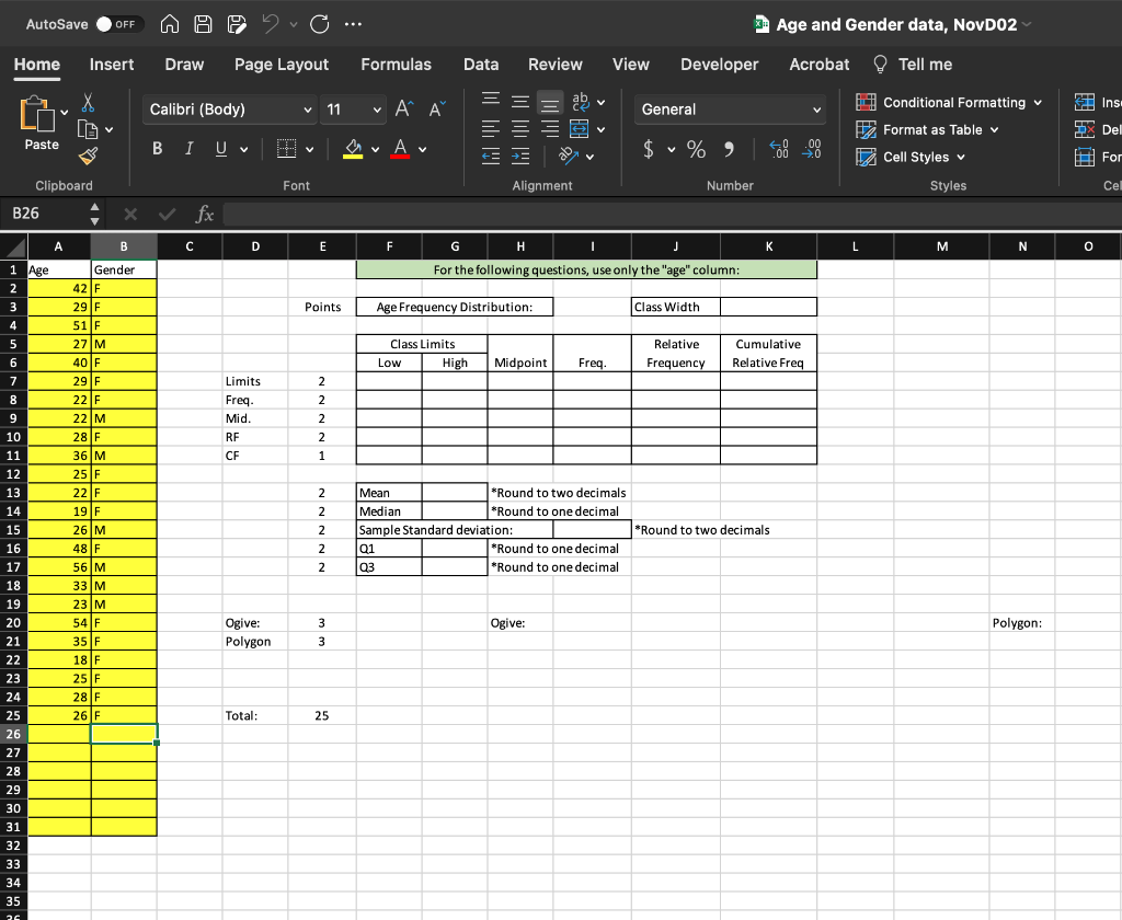 INSTRUCTIONS 20 Points Part 1 Data Collection Chegg