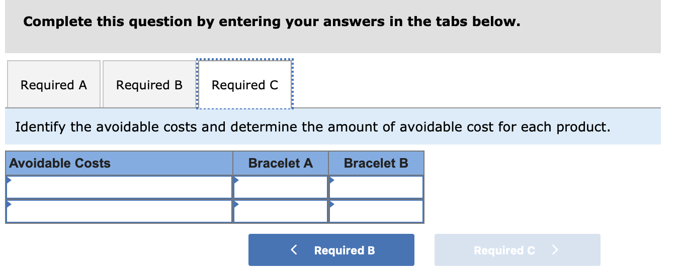 Solved Exercise 6-3A (Algo) Distinction between avoidable | Chegg.com