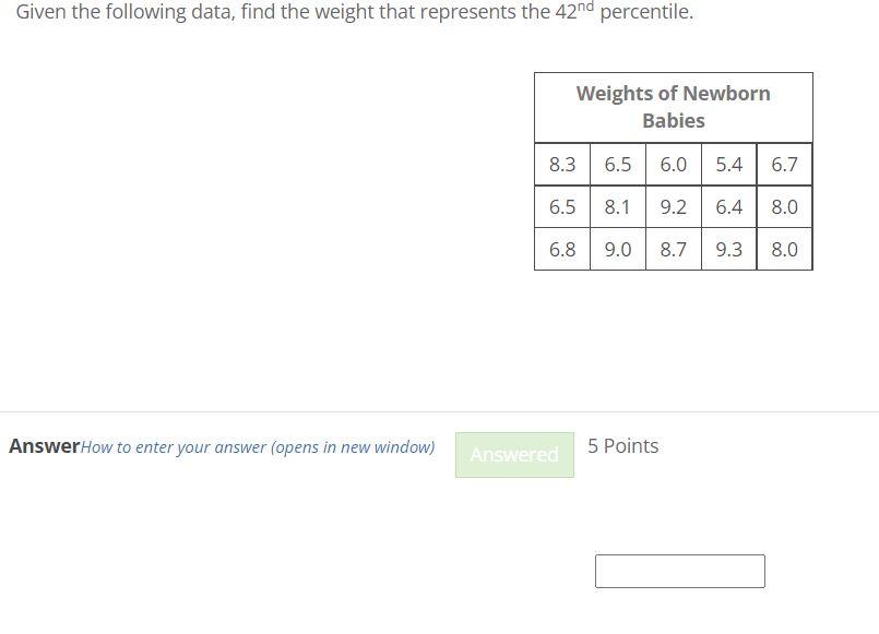 Solved Given the following data, find the weight that | Chegg.com