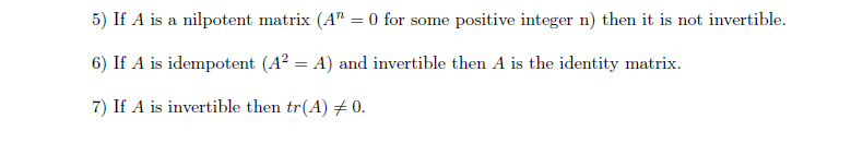 Solved 5) If A is a nilpotent matrix (A" = 0 for some | Chegg.com
