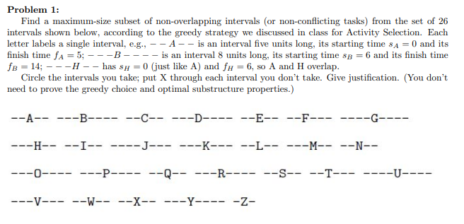 Solved Find A Maximum Size Subset Of Non Overlapping