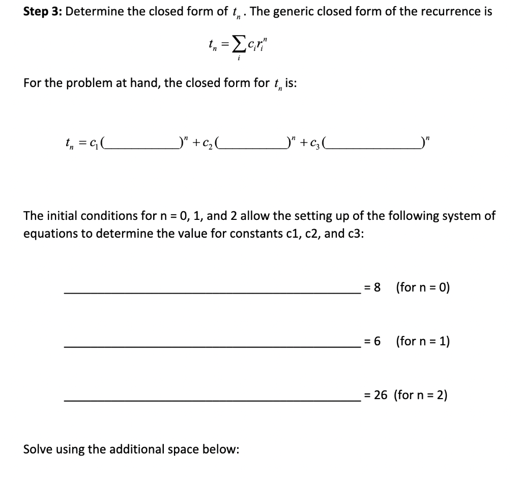 Solved 3 Problem 2: ( 20 pts) Apply the Generating Functions | Chegg.com