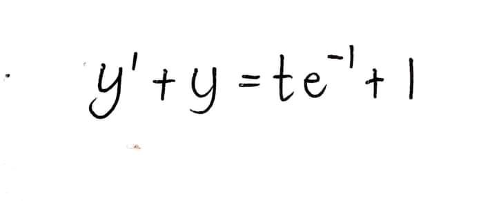 Solved y'+y-te'+1 | Chegg.com