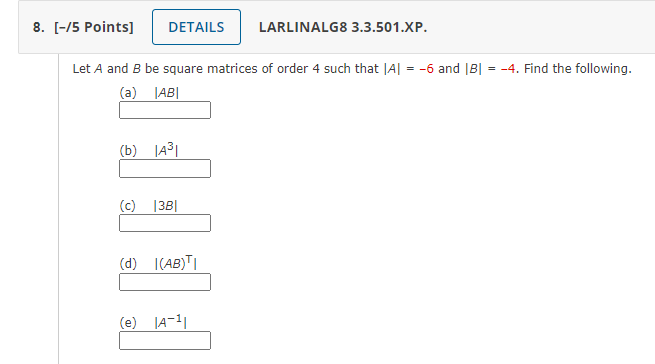 Solved Find all minors and cofactors of the matrix. -2 3 1 4 | Chegg.com