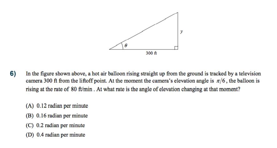 Solved 300 ft In the figure shown above, a hot air balloon | Chegg.com