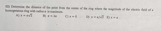 Solved 12) Determine the distance of the point from the | Chegg.com
