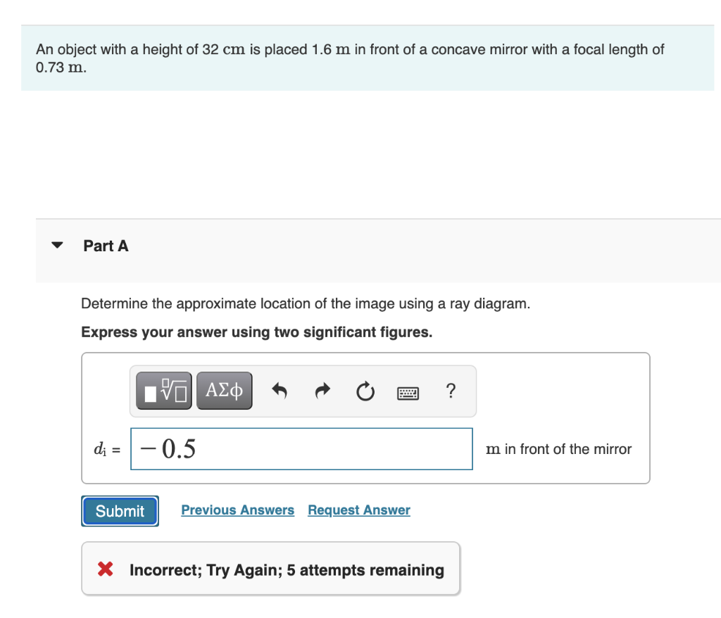 Solved An object with a height of 32 cm is placed 1.6 m in | Chegg.com