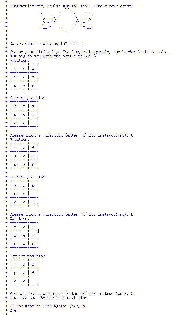 Solved Use python apply the following puzzle game with | Chegg.com