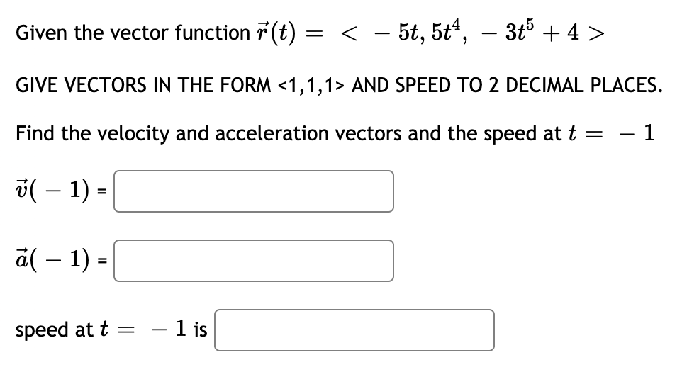 Solved Given the vector function F(t)