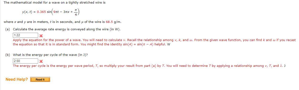 Solved The mathematical model for a wave on a tightly | Chegg.com