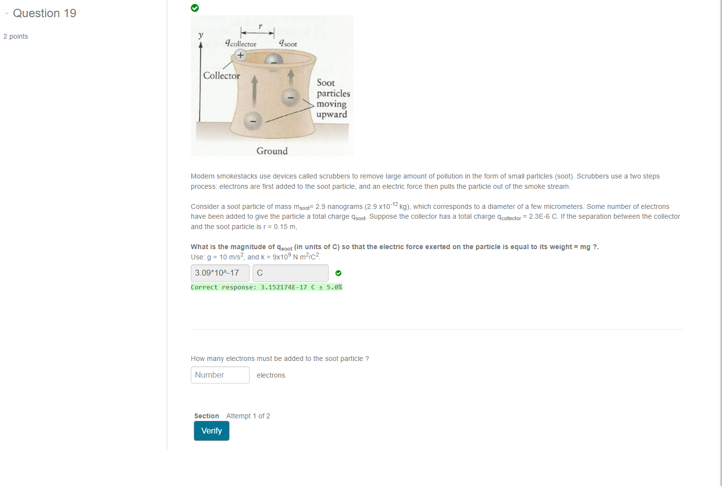 Solved Modern smokestacks use devices called scrubbers to | Chegg.com