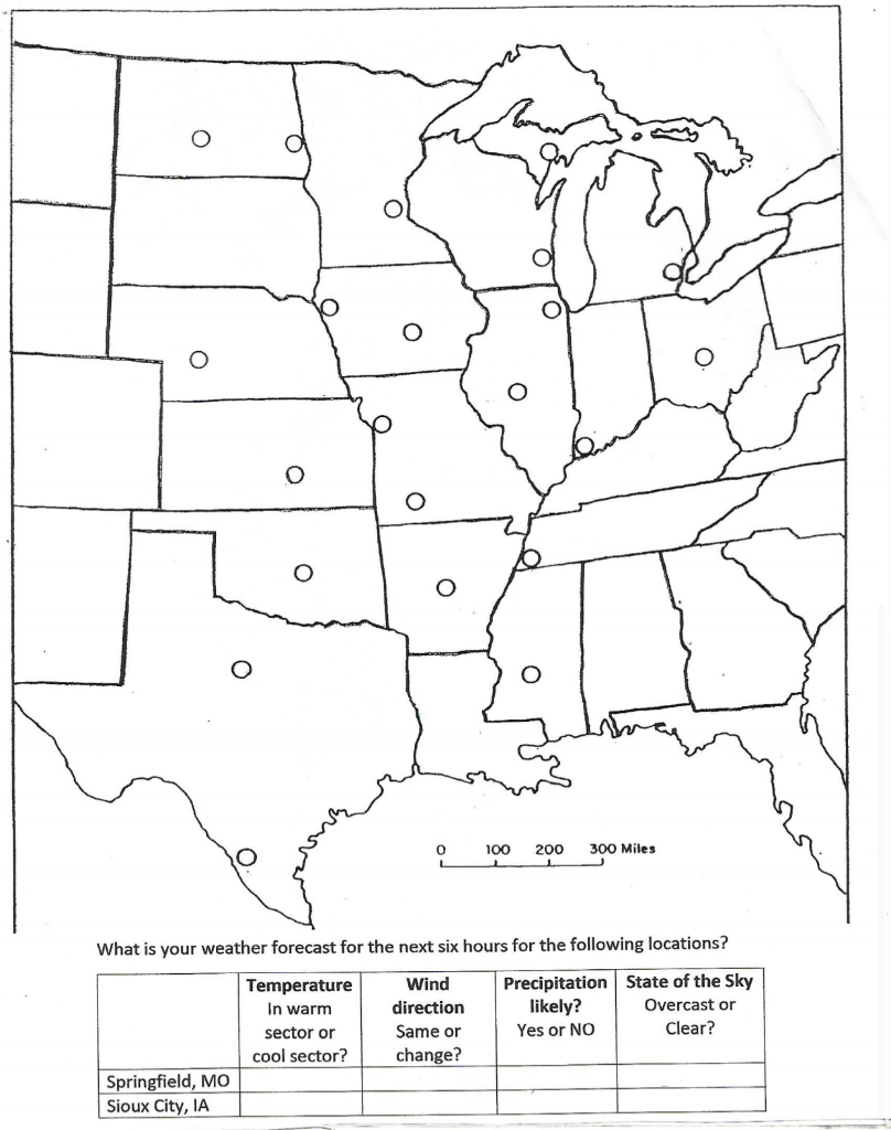 The attached generalized map of the central United | Chegg.com