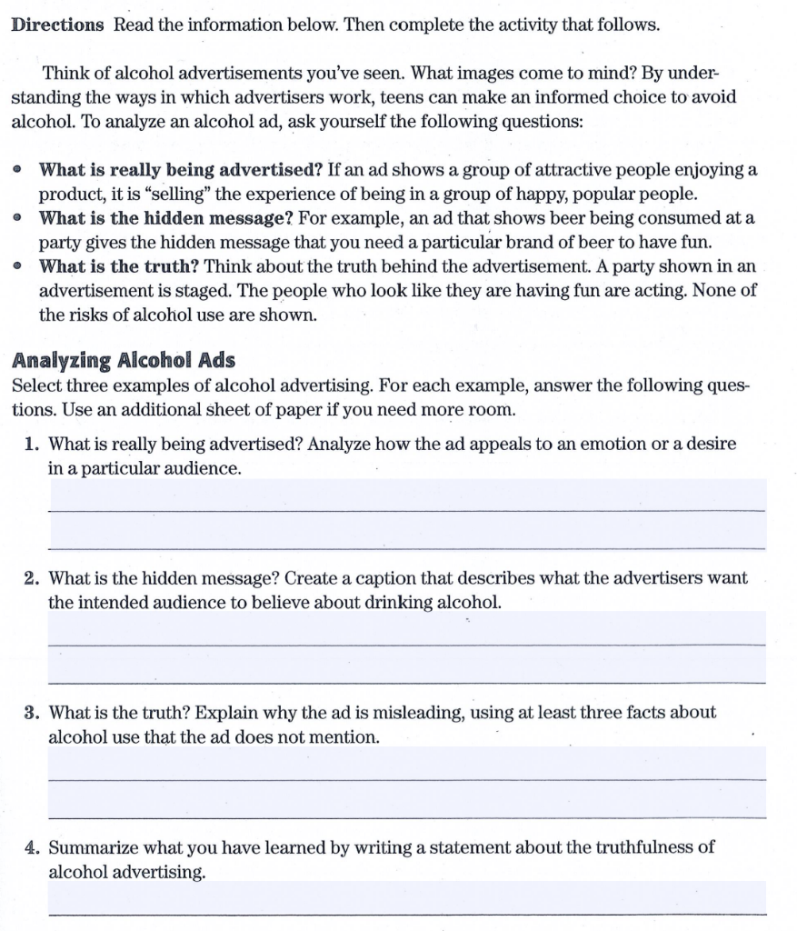 Solved Directions Read the information below. Then complete | Chegg.com