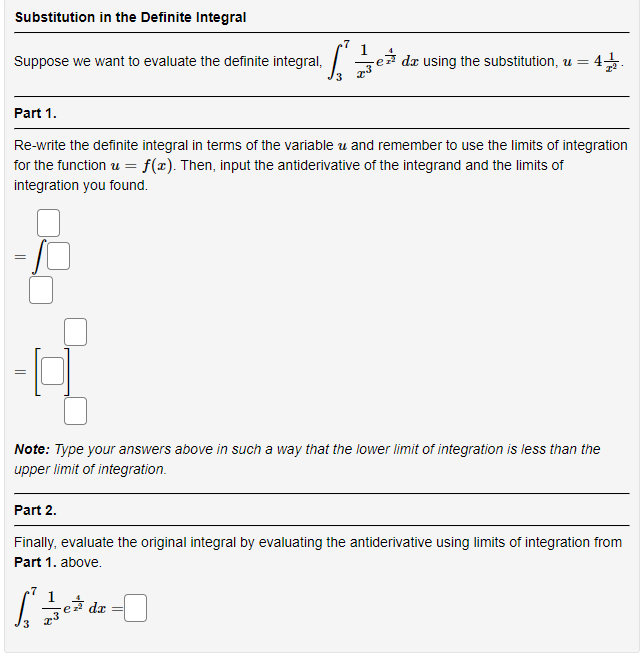 Solved Substitution in the Definite Integral Suppose we want | Chegg.com