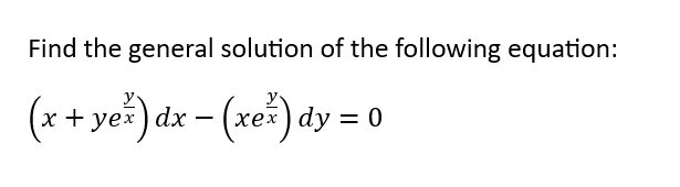 Solved Find the general solution of the following equation: | Chegg.com