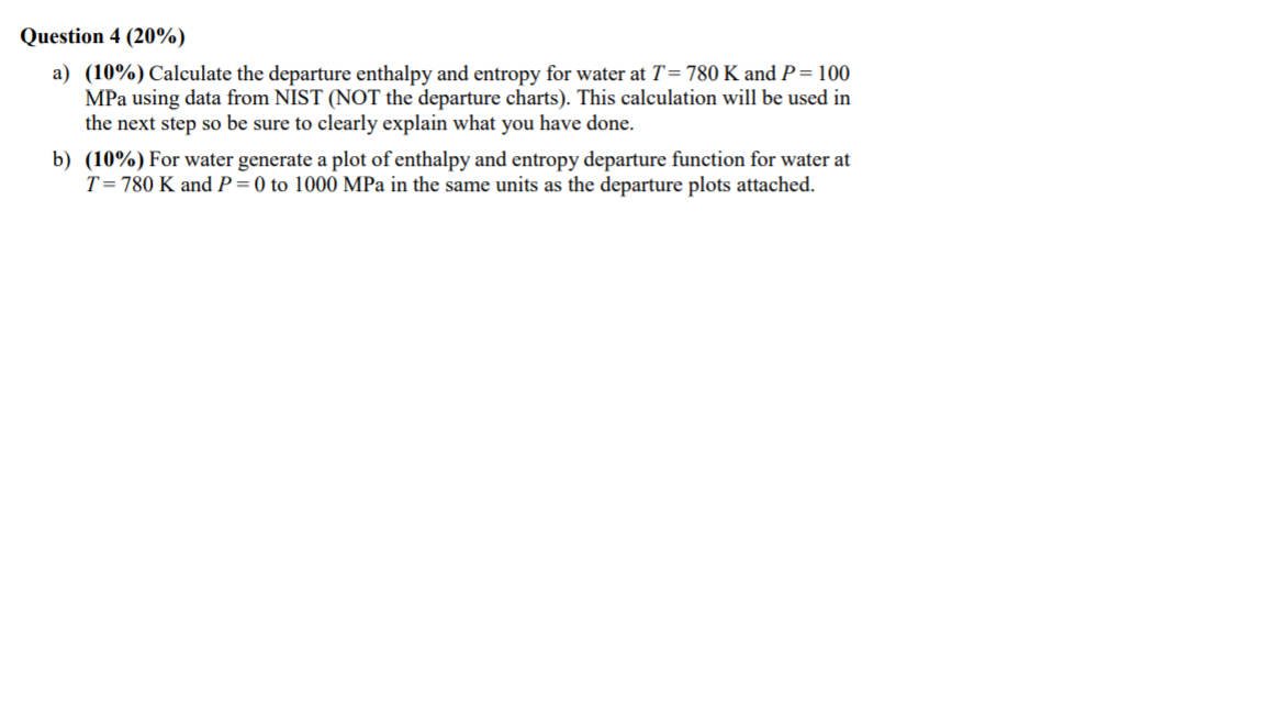 Question 4 (20%) a) (10%) Calculate the departure | Chegg.com