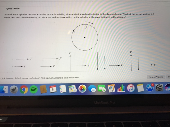 Solved QUESTION 6 A small metal cylinder rests on a circular | Chegg.com