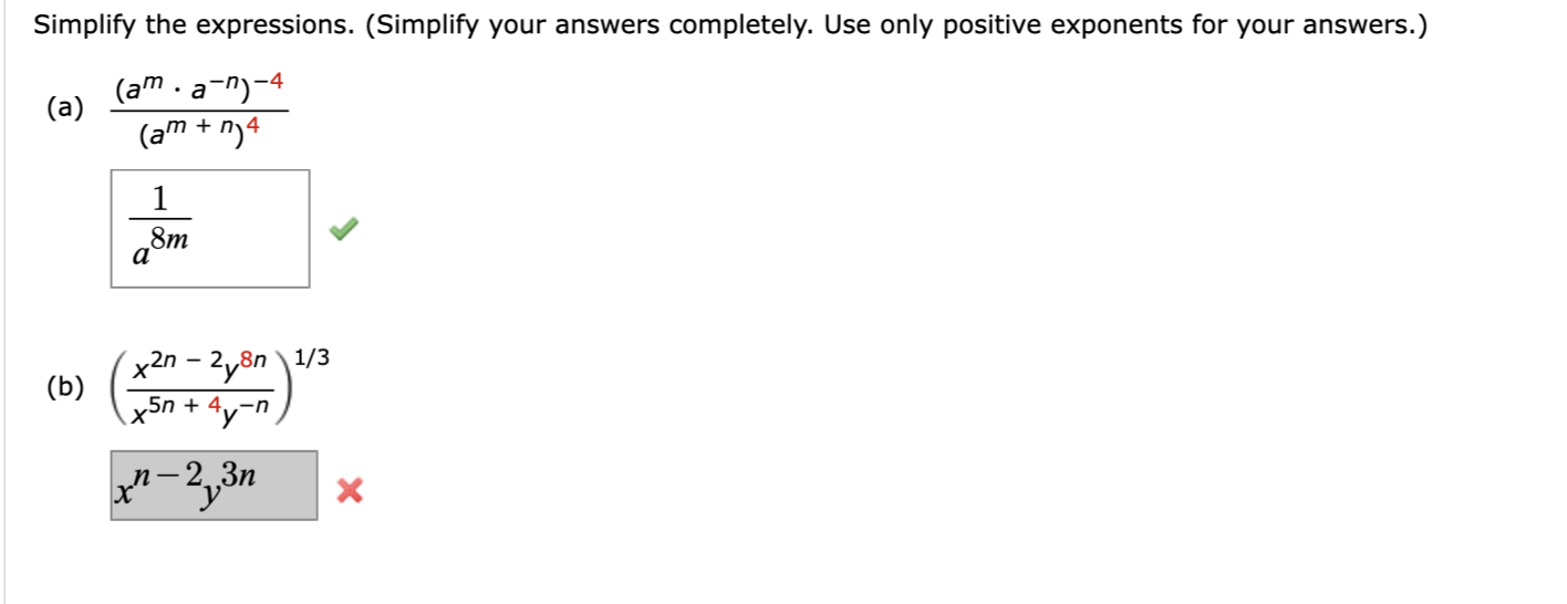 Solved Simplify the expressions. (Simplify your answers | Chegg.com