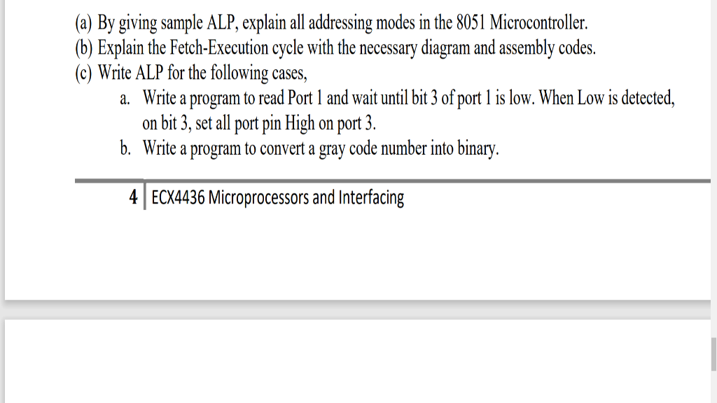 Solved (a) By giving sample ALP, explain all addressing | Chegg.com