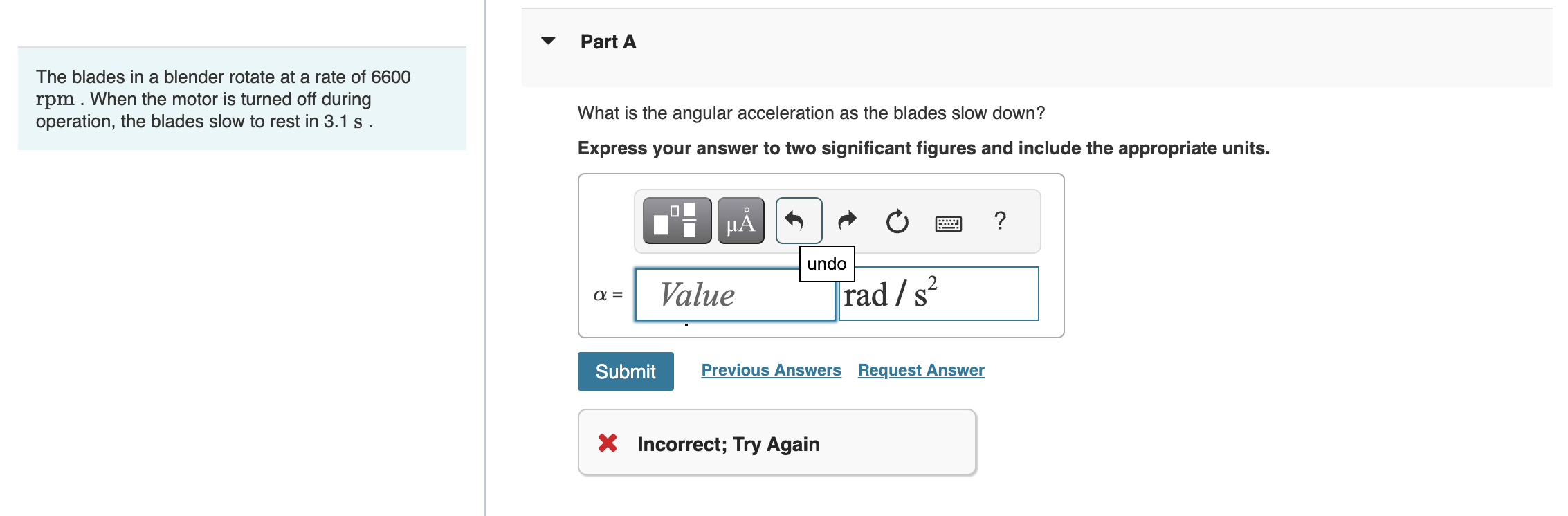 Solved The blades in ﻿a blender rotate at ﻿a rate | Chegg.com