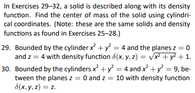 Solved In Exercises 29–32, a solid is described along with | Chegg.com