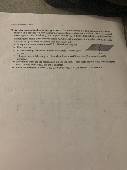 Solved Phy410 Homework-Ch toB Angular momentum, kinetic | Chegg.com