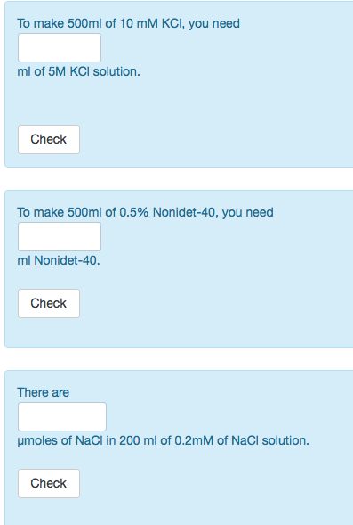 Solved To make 500ml of 10 mM KCI, you need ml of 5M KCI | Chegg.com