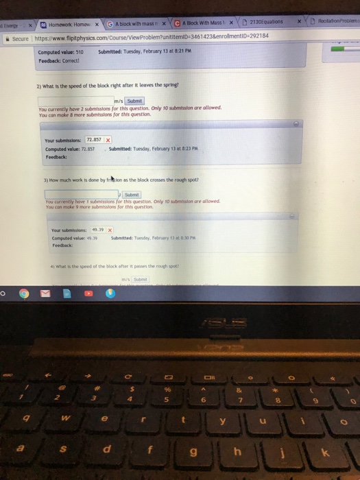 Solved Hornwort Homew × G A block with mass Secure | Chegg.com