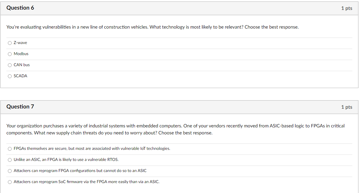 Solved You're evaluating vulnerabilities in a new line of | Chegg.com