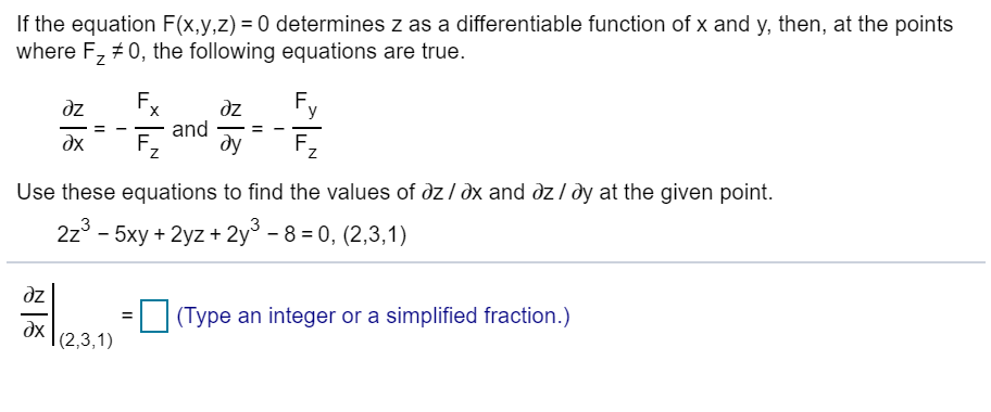 Solved If the equation F(x,y,z) = 0 determines z as a | Chegg.com