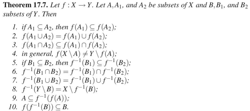 Solved Problem 17.18. (a) Prove Theorem 17.7 part 10. (b) | Chegg.com