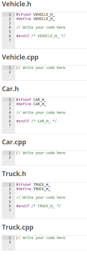 Solved 1) Write necessary.cpp and.h files for abstract | Chegg.com