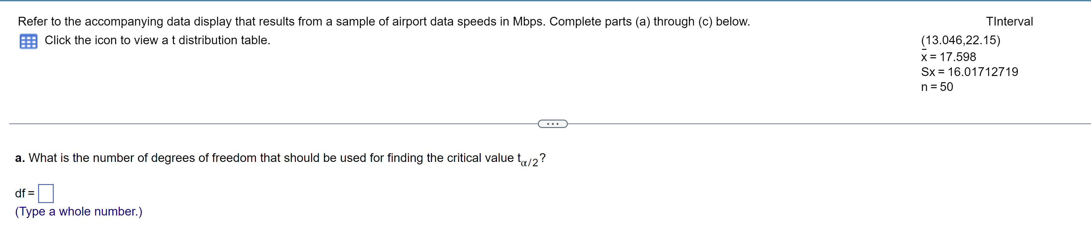 Solved Refer to the accompanying data display that results | Chegg.com