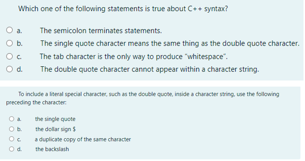 Solved Which one of the following statements is true about | Chegg.com