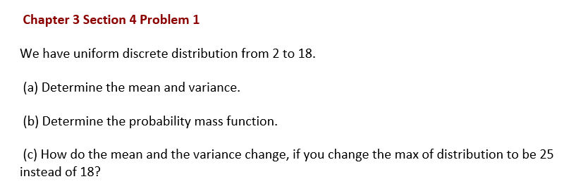 Solved Chapter 3 Section 4 Problem 1 We have uniform | Chegg.com