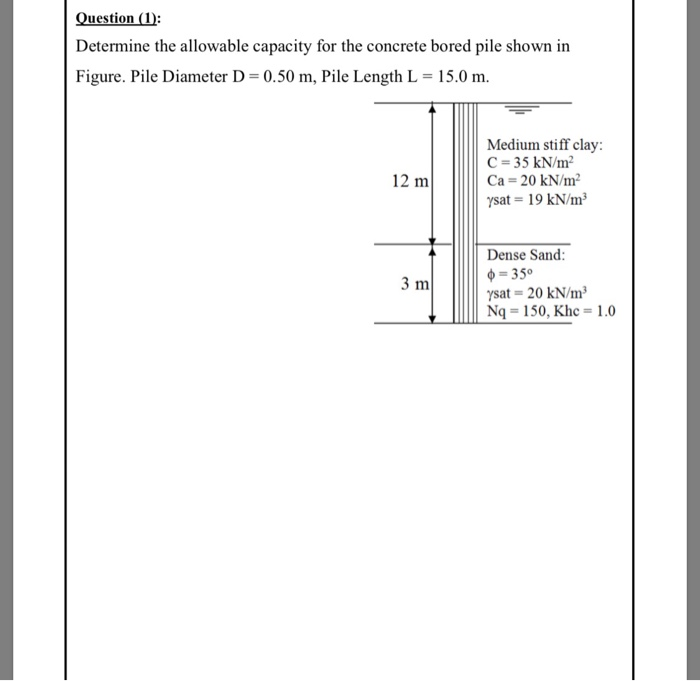 Solved Question D Determine the allowable capacity for the | Chegg.com