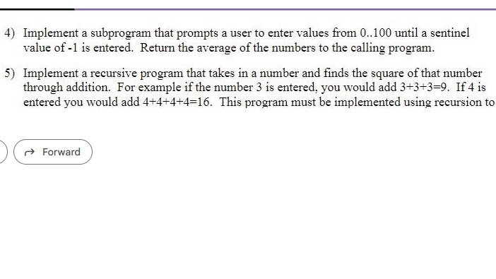 Solved 1 Implement A Subprogram Which Takes 4 Numbers In 