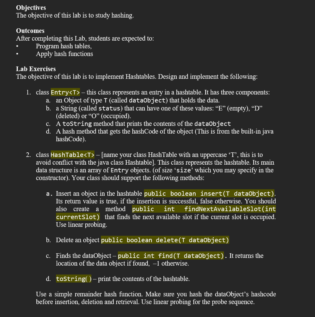 Solved Objectives The objective of this lab is to study | Chegg.com