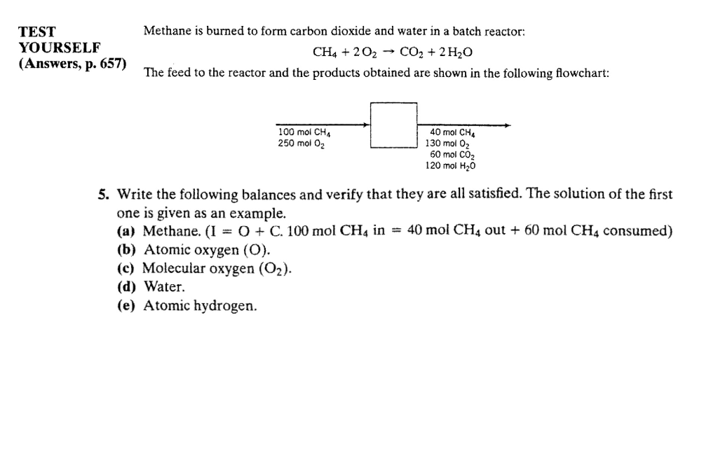 Solved TEST YOURSELF (Answers, p. 657) Methane is burned to | Chegg.com