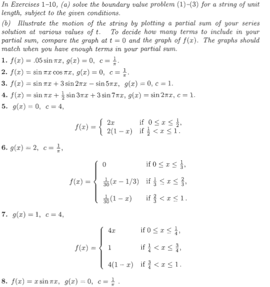 Solved In Exercises 1-10, (a) solve the boundary value | Chegg.com