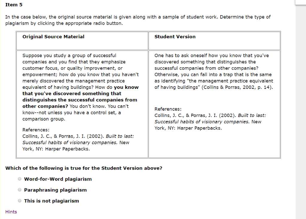 Solved Item 5 In the case below, the original source | Chegg.com