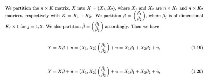 Solved 4. We partition X = (X1, X2) as in (1.18) of the | Chegg.com