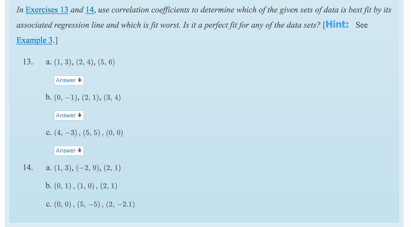 Solved In Exercises 13 And 14 Use Correlation Coefficients
