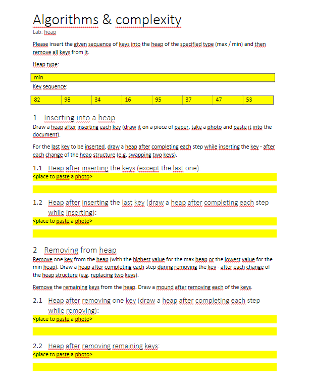 Solved Insert the given sequence of keys into the heap. | Chegg.com
